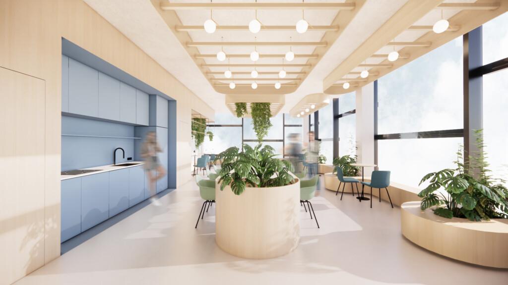 Community Spaces als Dreh- und Angelpunkt moderner Arbeitswelten - Mint Architecture